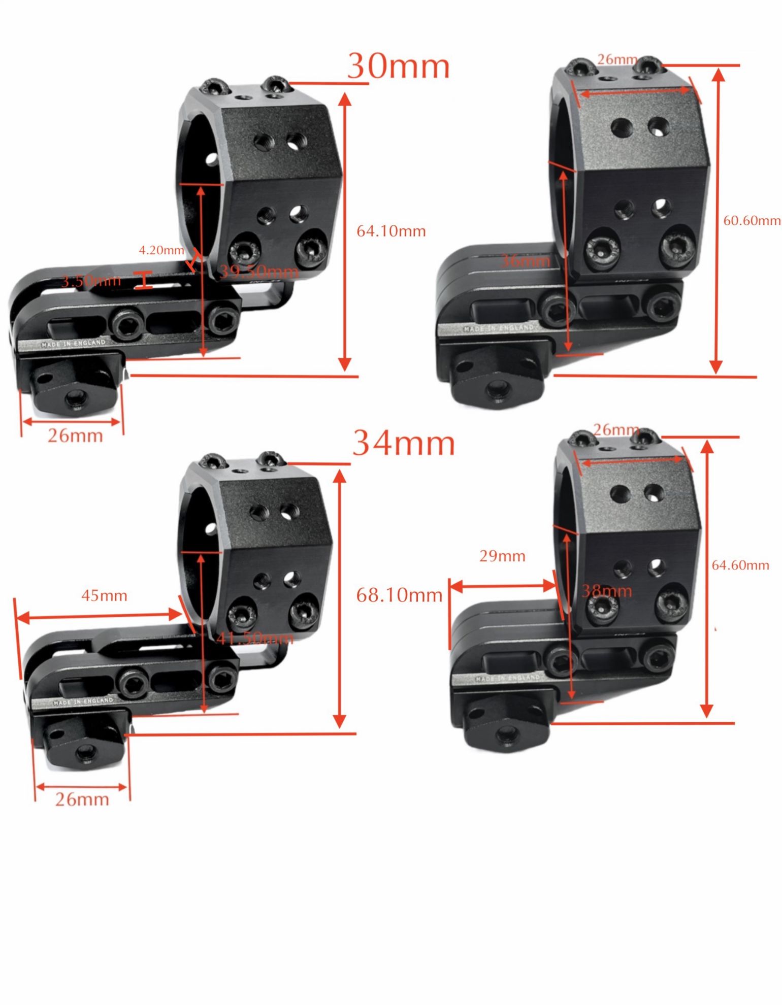 Eagle Vision Double Forward Infinity Elevation Adjustable 9-11mm Scope ...