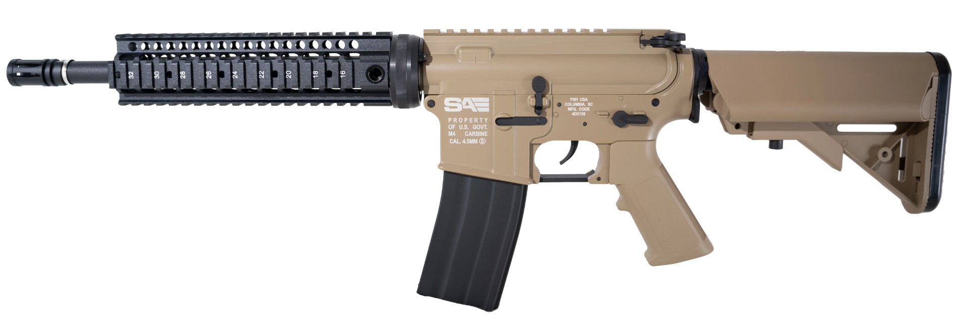 FN Herstal M4 Saturn Tan Air Rifle. Solware Ltd.