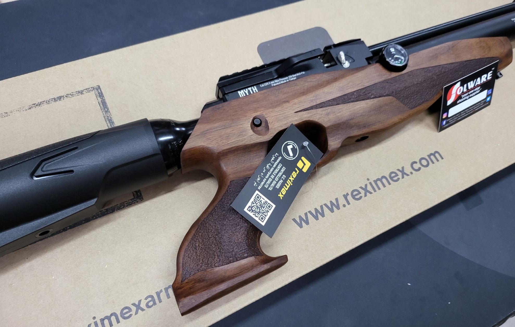 Reximex Myth Walnut Air Rifle. Solware Ltd.